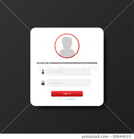 Sign in page in 3d style. Business concept...-插圖素材 [89844633] - PIXTA圖庫