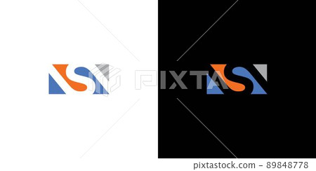 Simple and modern NSN letter initials logo design - Stock Illustration ...
