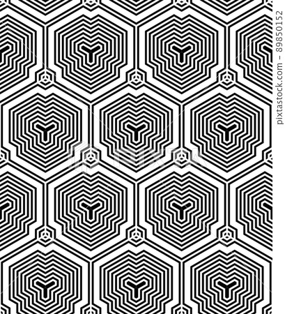 Abstract seamless geometric hexagons pattern. - Stock Illustration ...