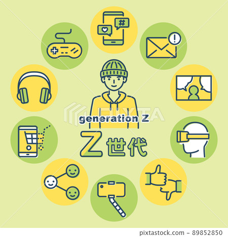 Gen Z boy - Stock Illustration [89852850] - PIXTA