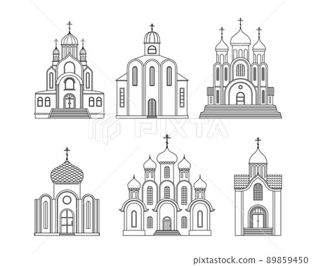 Vector set with illustrations of the Orthodox... - Stock Illustration ...