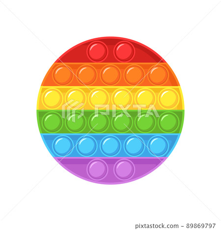 Pop it fidget. Trendy sensory plaything. Circle... - Stock Illustration ...