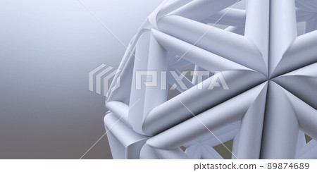 abstract white geometric shape object with... - Stock Illustration ...