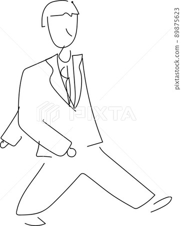 Sketch line drawing illustration of working men... - Stock Illustration ...