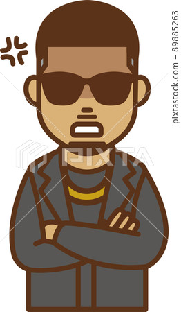 Illustration of a stubborn man angry - Stock Illustration [89885263 ...