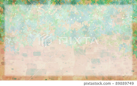 Brick wall with ivy entwined background... - Stock Illustration ...