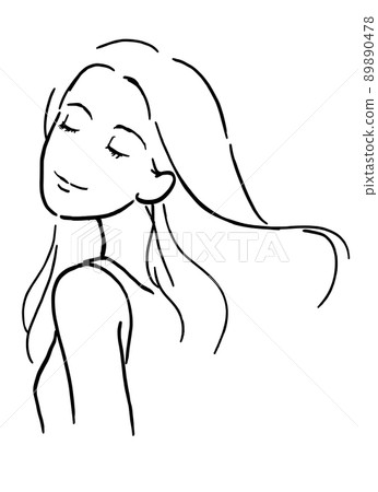 Simple illustration female beauty - Stock Illustration [89890478] - PIXTA