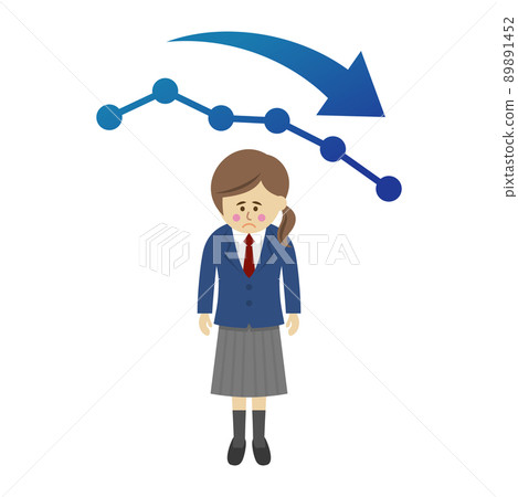 Illustration image of a student whose grades... - Stock Illustration ...