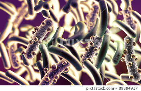 Microbacteria and bacterial organisms.biology... - Stock Illustration ...
