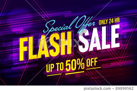 Flash sale special offer only 24 hour up to 50... - Stock Illustration ...