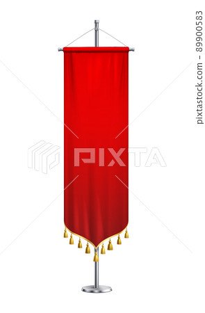Red Pennant Stand Composition - Stock Illustration [89900583] - PIXTA