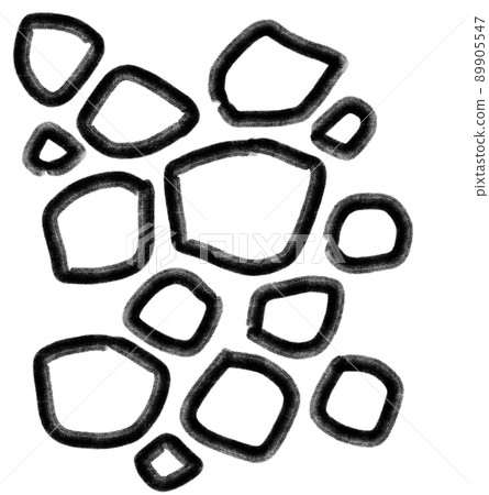 Freeform hand doodle freehand pebble line and... - Stock Illustration ...