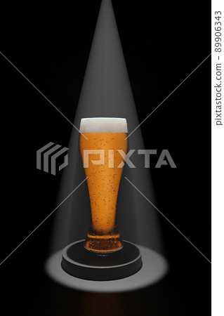 3d render glass of beer - Stock Illustration [89906343] - PIXTA