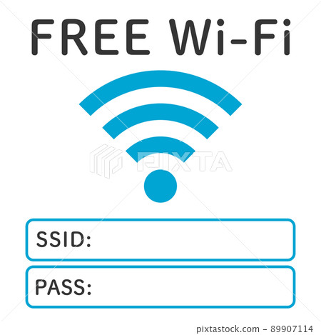 Free Wi-Fi bulletin board design (square) - Stock Illustration ...