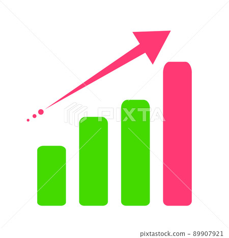 Rising bar graph icon Business statistics... - Stock Illustration ...