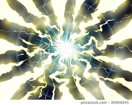 Cool background of radial lightning... - Stock Illustration [89908045 ...