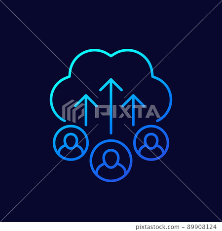 collect user data line icon, vector - Stock Illustration [89908124] - PIXTA