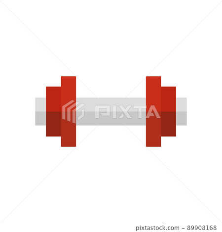 Red dumbbell icon - Stock Illustration [89908168] - PIXTA