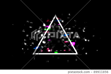 Glitch triangle. Abstract glitched shape.... - Stock Illustration ...