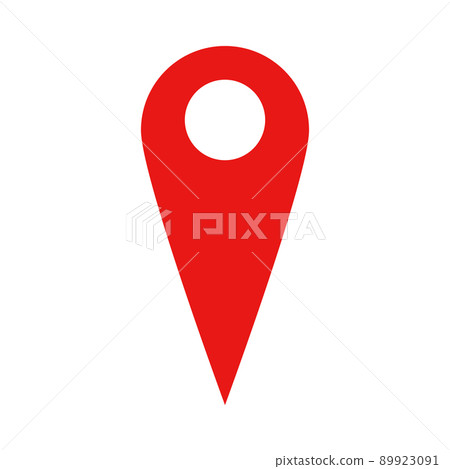 Elongated map pin icon Location information - Stock Illustration ...