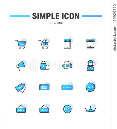 Easy to use simple shopping icon 01 - Stock Illustration [89929230] - PIXTA