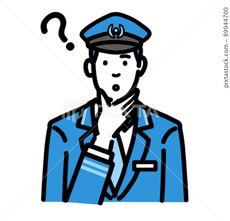 A man who is a conductor thinking with his hand... - Stock Illustration ...