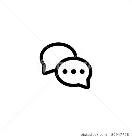 Callout, message line icon - Stock Illustration [89947768] - PIXTA