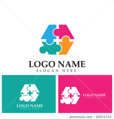 Community puzzle Logo template vector - Stock Illustration [89951254 ...