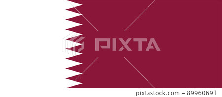 National Qatar flag, official colors and... - Stock Illustration ...