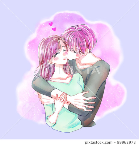 Flirtatious men and women - Stock Illustration [89962978] - PIXTA