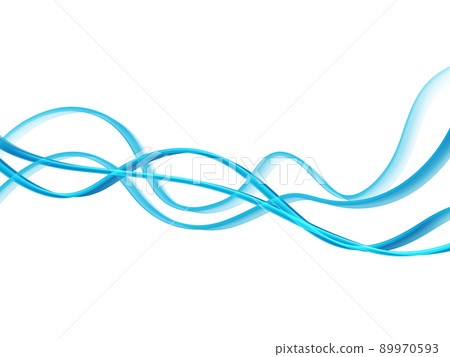 "LINE" Ribbon-like line, blue - Stock Illustration [89970593] - PIXTA