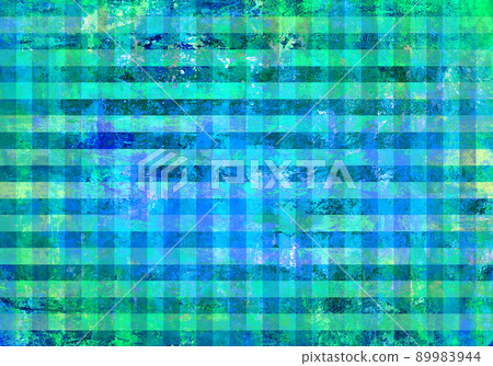 A mysterious blue-green check art that creates... - Stock Illustration ...