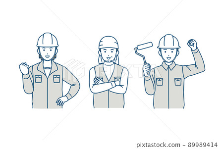 Painter, painter, paint shop, master, male worker - Stock Illustration ...