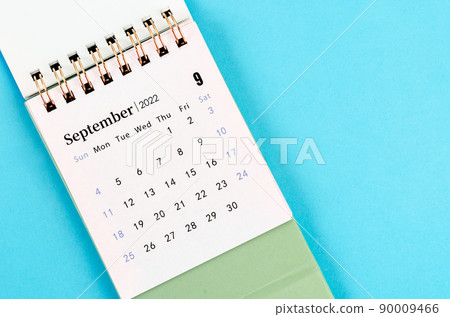Calendar 2022 September Blue