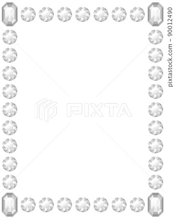 Jewel frame vertical position silver - Stock Illustration [90012490 ...