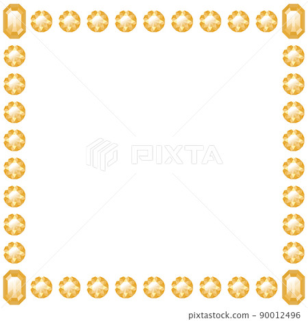 Jewel frame square gold - Stock Illustration [90012496] - PIXTA
