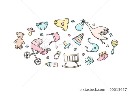 Newborn icons set. Vector illustration of... - Stock Illustration ...