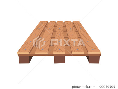 Cartoon wooden pallet or crate for storage and... - Stock Illustration ...