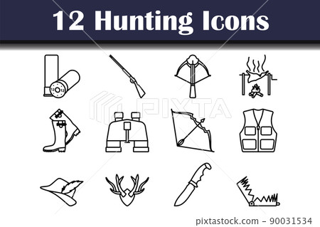 Hunting Icon Set - Stock Illustration [90031534] - PIXTA