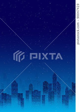 Building night sky landscape background - Stock Illustration [90047419 ...