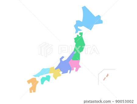 Simple Japanese Map - Stock Illustration [90053002] - PIXTA