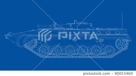 Infantry fighting vehicle. Vector - Stock Illustration [90053469] - PIXTA