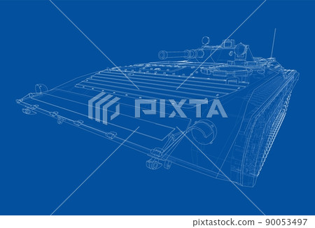 Infantry fighting vehicle. Vector - Stock Illustration [90053497] - PIXTA