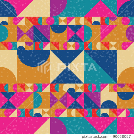 Abstract seamless pattern with geometric... - Stock Illustration ...