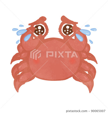 Illustration of a cute crying crab - Stock Illustration [90065007] - PIXTA