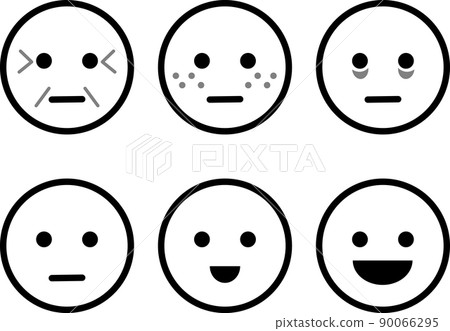 Skin trouble and facial expression icon set_No... - Stock Illustration ...
