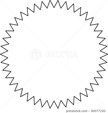Ordinary jagged speech bubble - Stock Illustration [90077280] - PIXTA