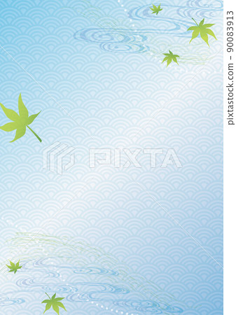 Summer Japanese style background_vertical - Stock Illustration ...