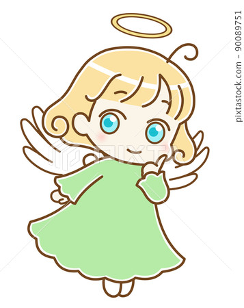Angel Burikko Yellow-green facing left - Stock Illustration [90089751 ...