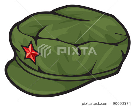 Chinese red star cap (mao style hat) - Stock Illustration [90093574 ...